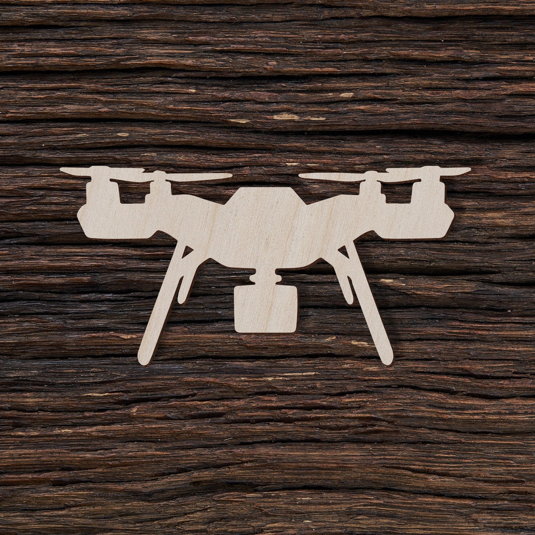 Wooden Quadcopter Drone for Crafts and Decorations - Drone Stencil ...