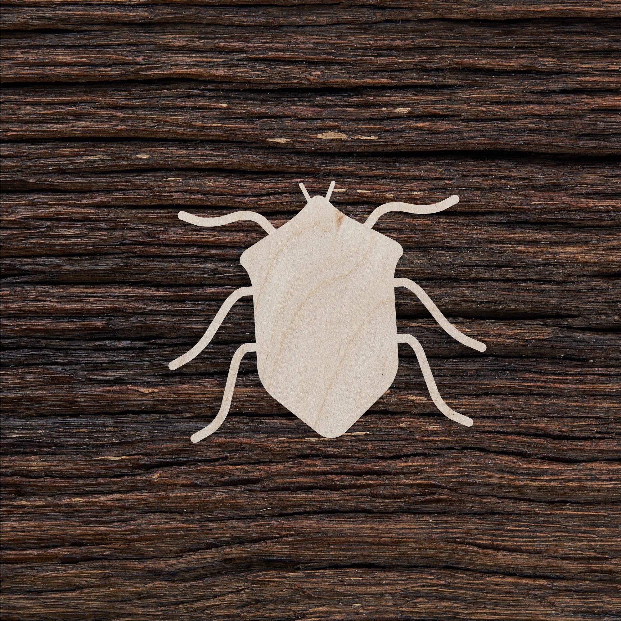 Wooden Shield Bug Shape Pentatomoidea for Crafts and | Etsy