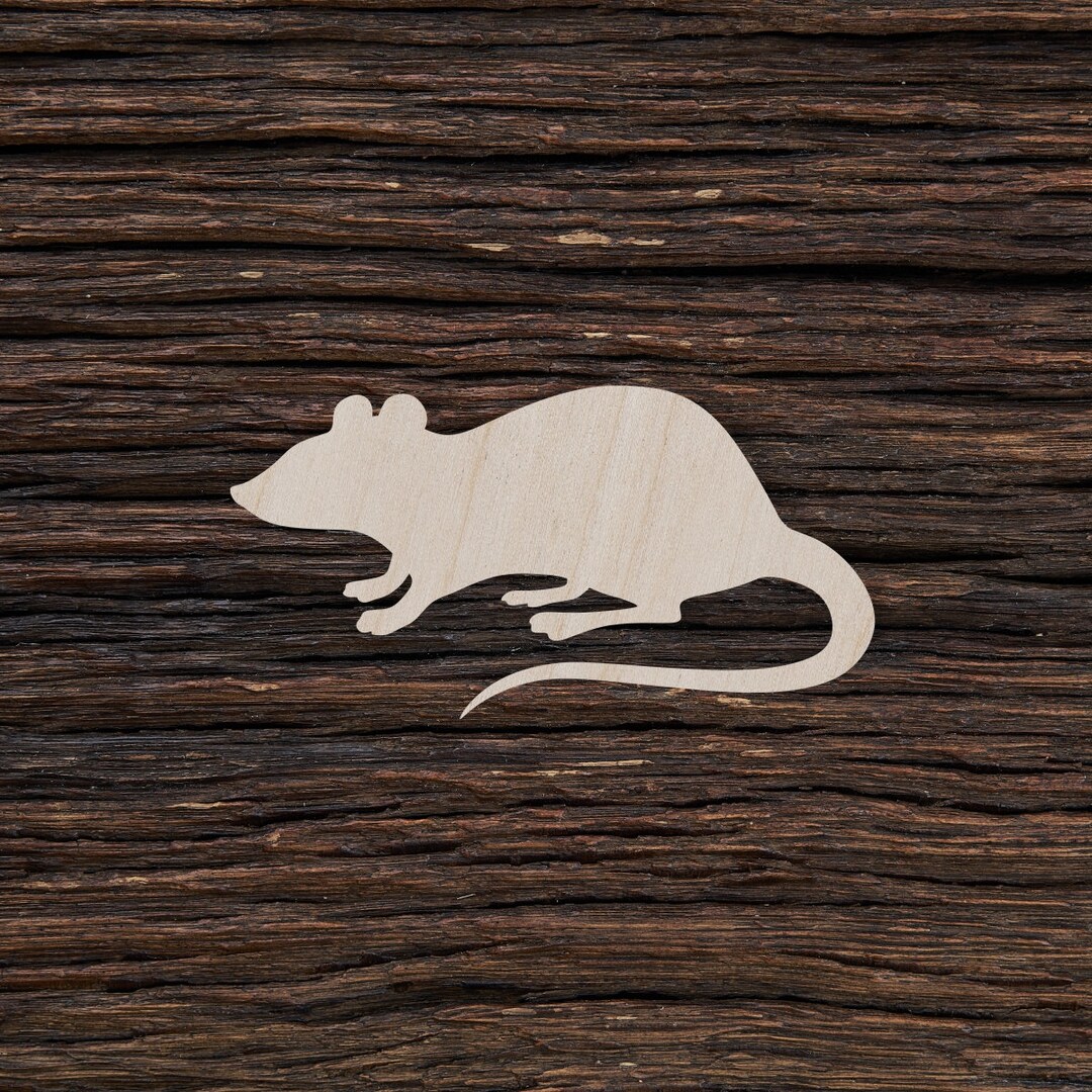 Wooden Rat for Crafts and Decorations - Rat Cut Out - Rat Shape - Rat ...