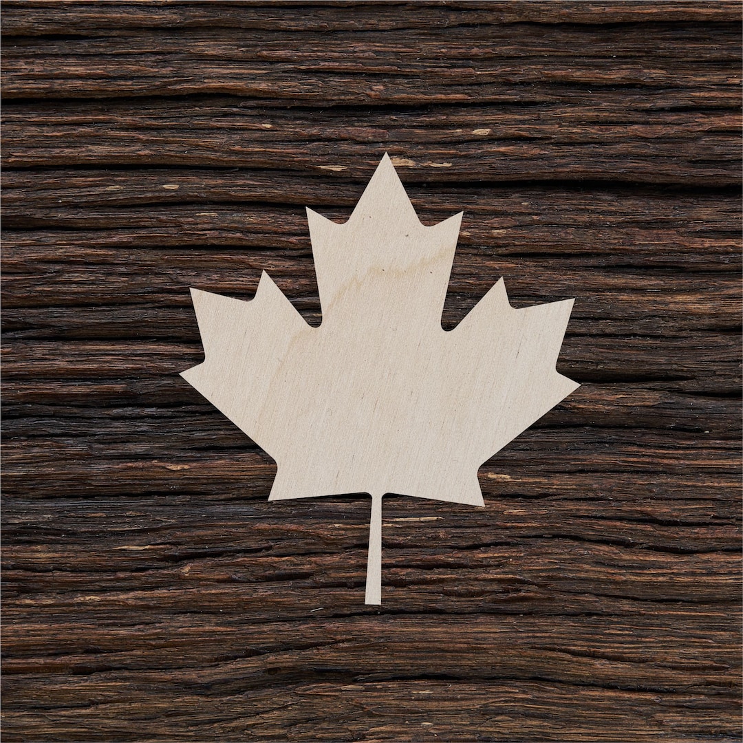 Wooden Canadian Maple Leaf Shape for Crafts and Decoration - Laser Cut ...