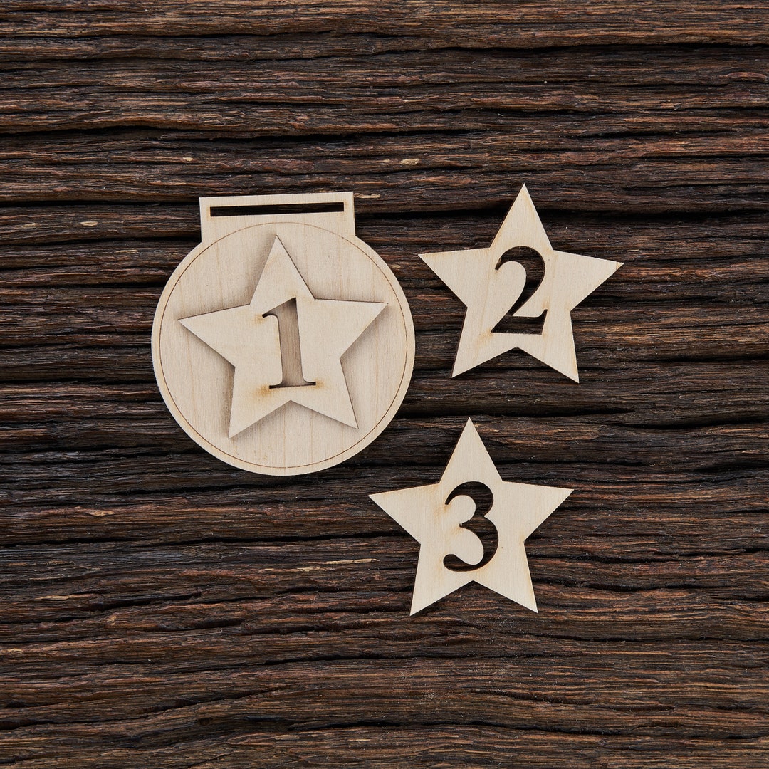 Wooden Medal Shape for Crafts - Laser Cut - Wooden Medal - Personalised ...