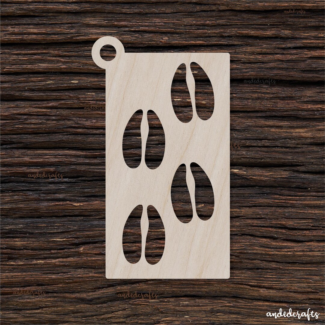 Wooden Reindeer Footprints Stencil for Crafts and Decorations - Wooden ...