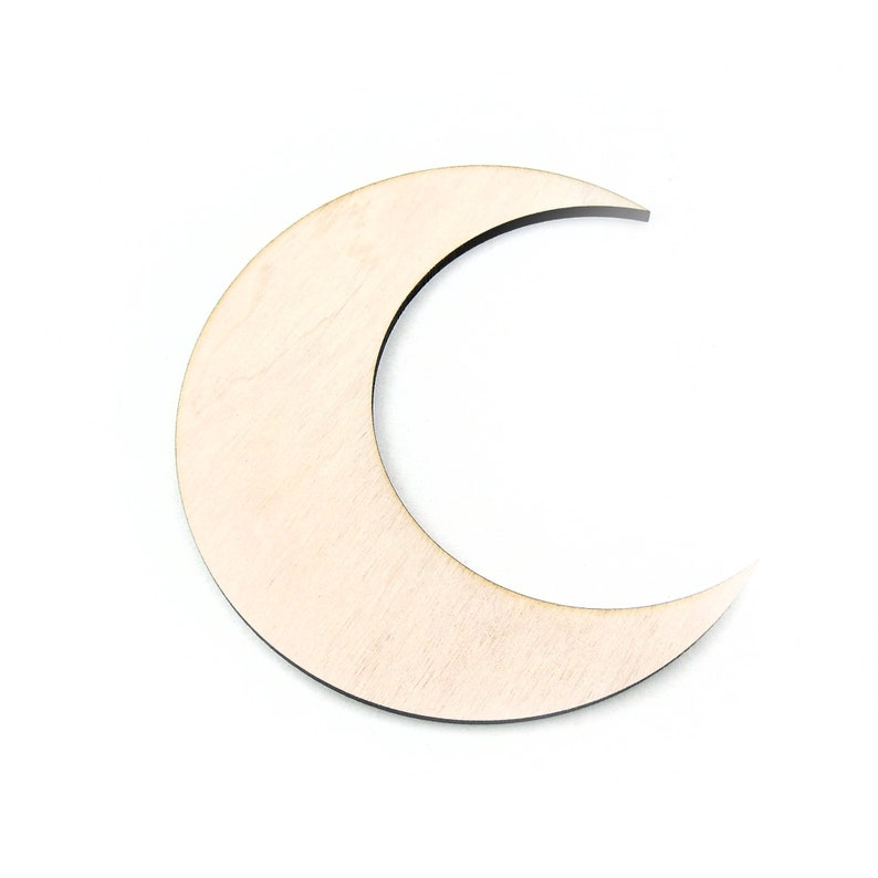 Wooden Crescent Moon Shape for Crafts and Decoration Laser - Etsy