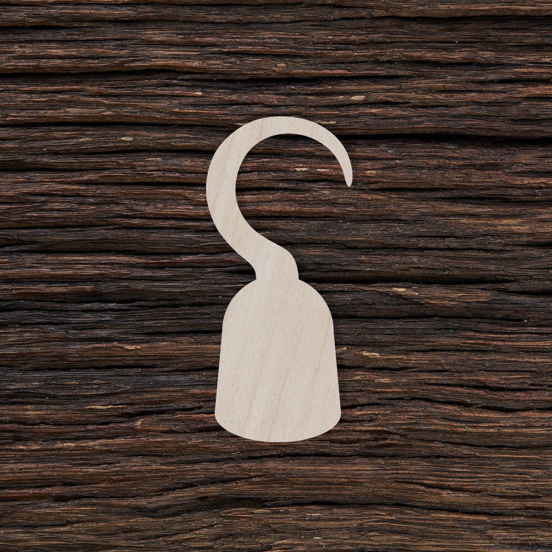 Wooden Pirate Hook for Crafts and Decorations - Pirate Hook Pendant ...