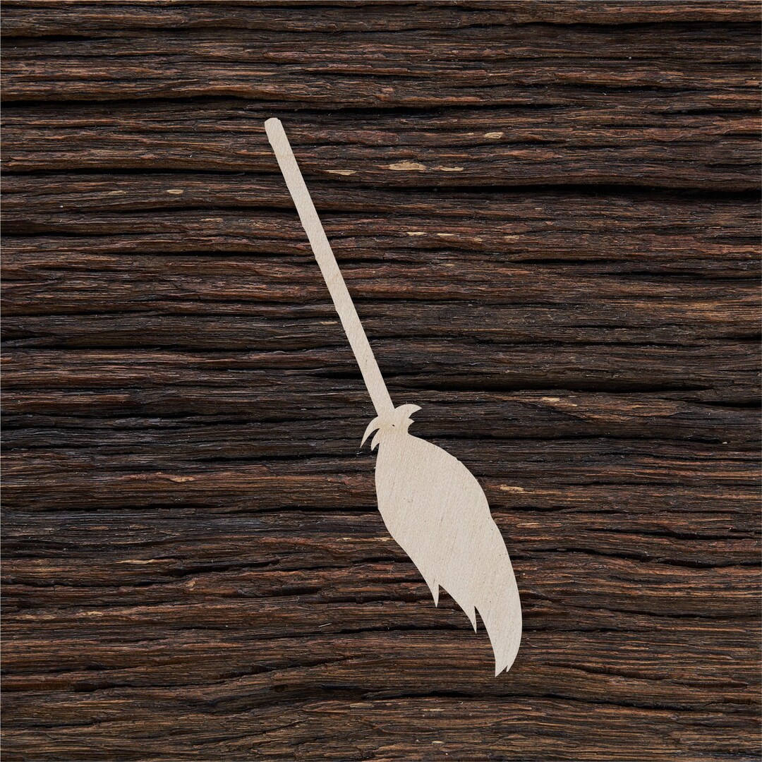 Wooden Witch's Broom Shape for Crafts and Decoration - Laser Cut ...