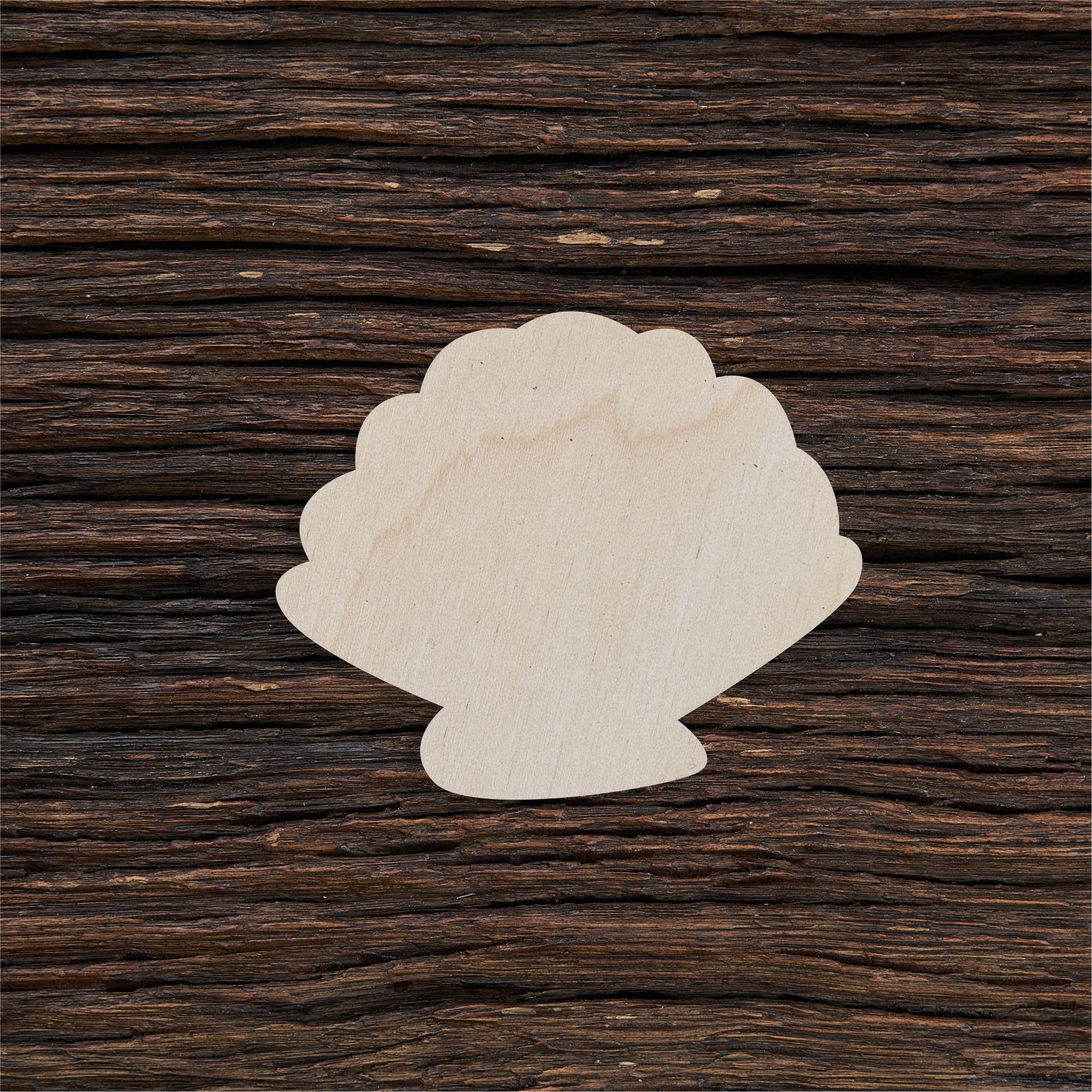 Wooden Scallop Seashell for Crafts Laser Cut Blank Shape | Etsy