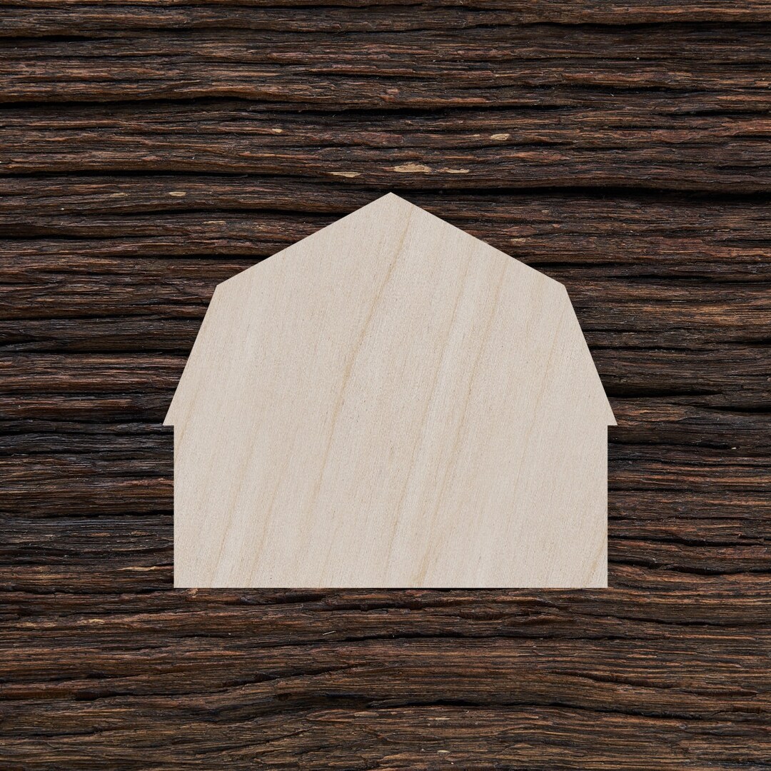 Wooden Barn for Crafts and Decorations - Barn Shape - Barn Cut Out ...