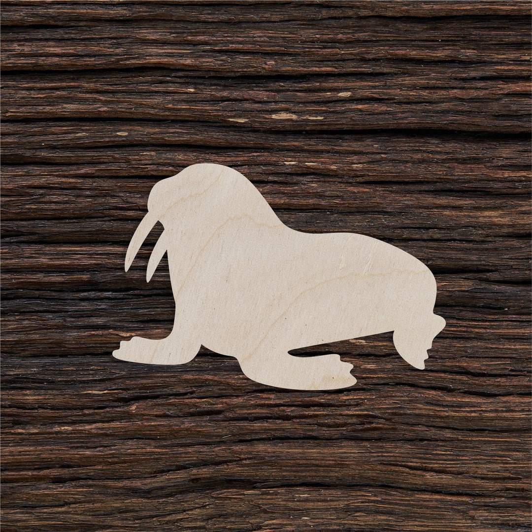 Wooden Walrus Shape for Crafts and Decoration - Laser Cut - Walrus ...