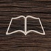Wooden Book Outlline for Crafts and Decorations - Book Charm - Blank ...