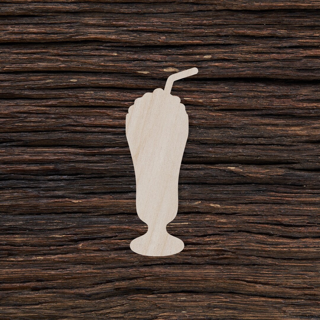 Wooden Milkshake for Crafts and Decorations - Milkshake Pendant ...