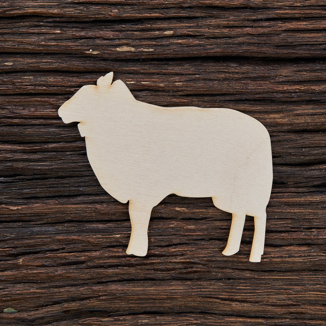 Wooden Sheep Shape for Crafts and Decoration - Laser Cut - Wooden ...