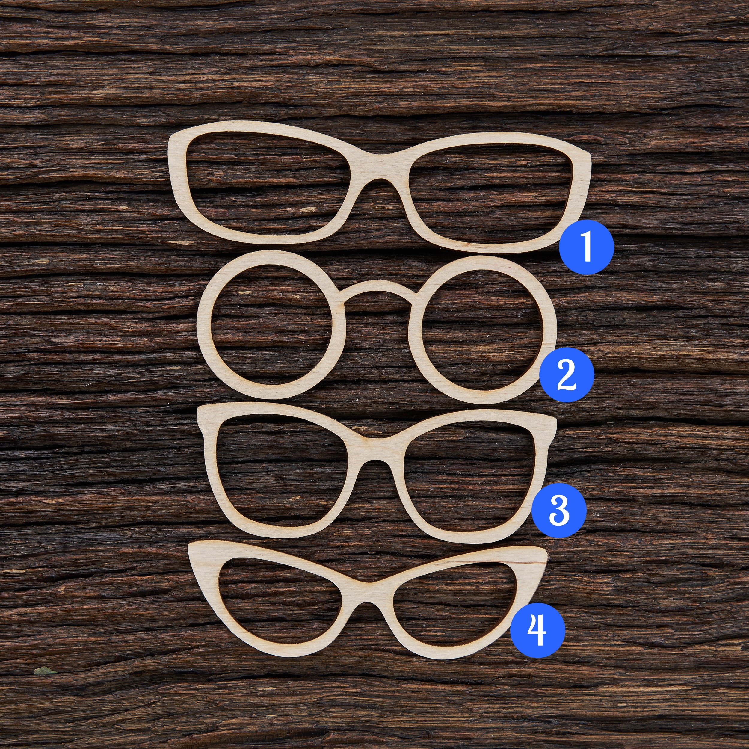 Wooden Glasses Shape for Crafts and Decoration Laser Cut - Etsy