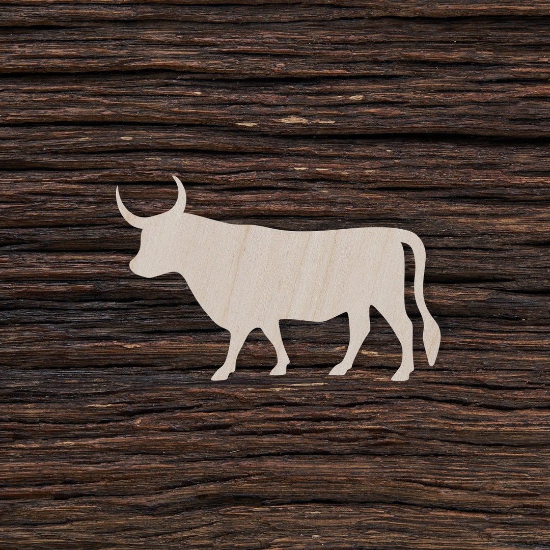 Wooden Bull for Crafts and Decorations - Bull Shape - Bull Earrings ...