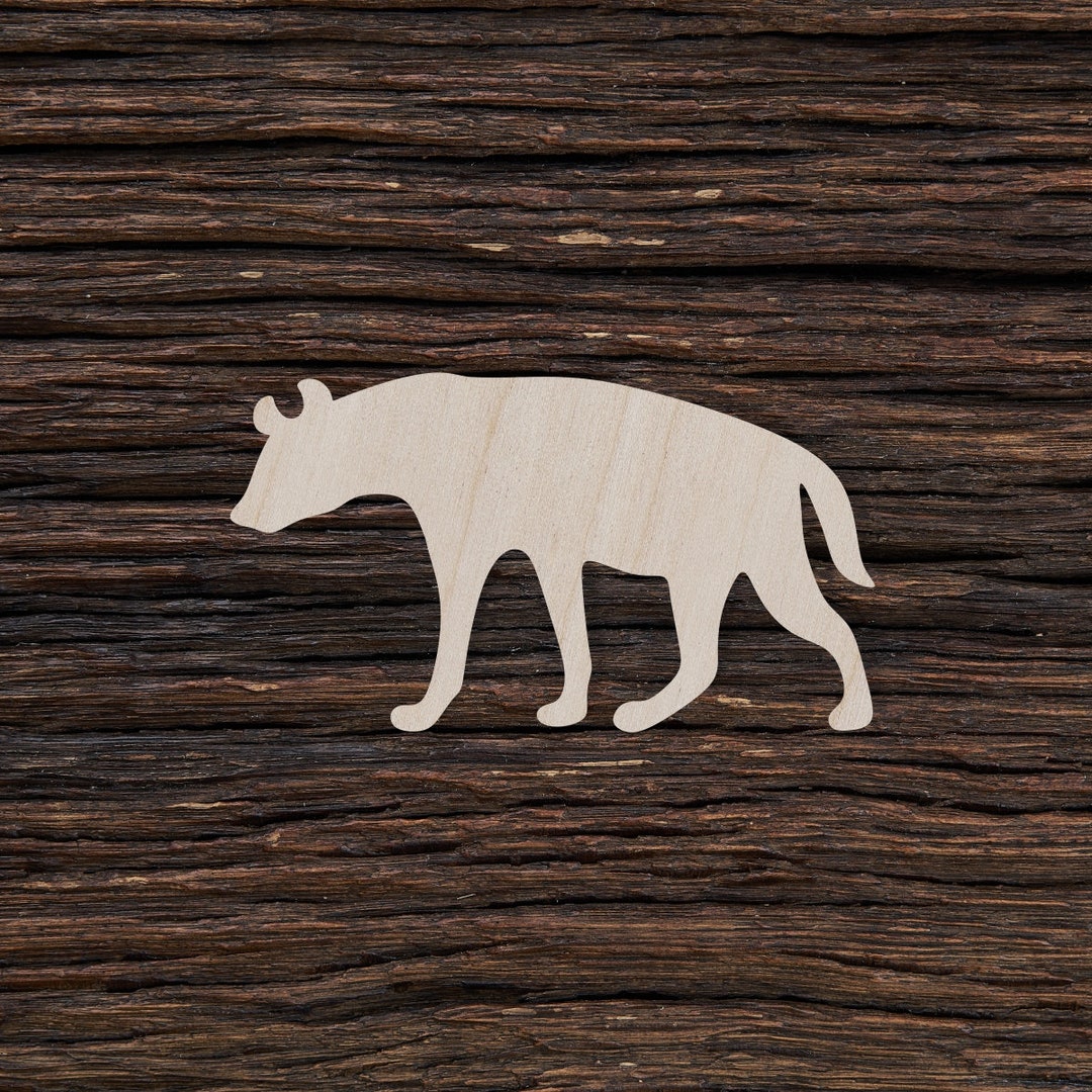 Wooden Hyena for Crafts and Decorations - Hyena Shape - Hyena Earrings ...
