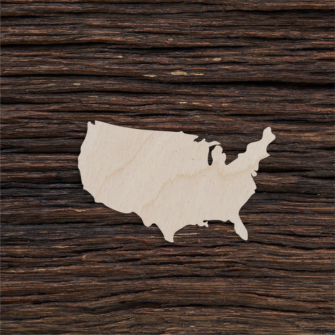 Wooden United States Map Shape for Crafts and Decoration - Laser Cut ...
