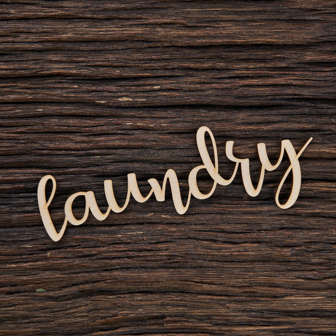 Wooden Laundry Sign Shape for Crafts and Decoration - Laser Cut ...
