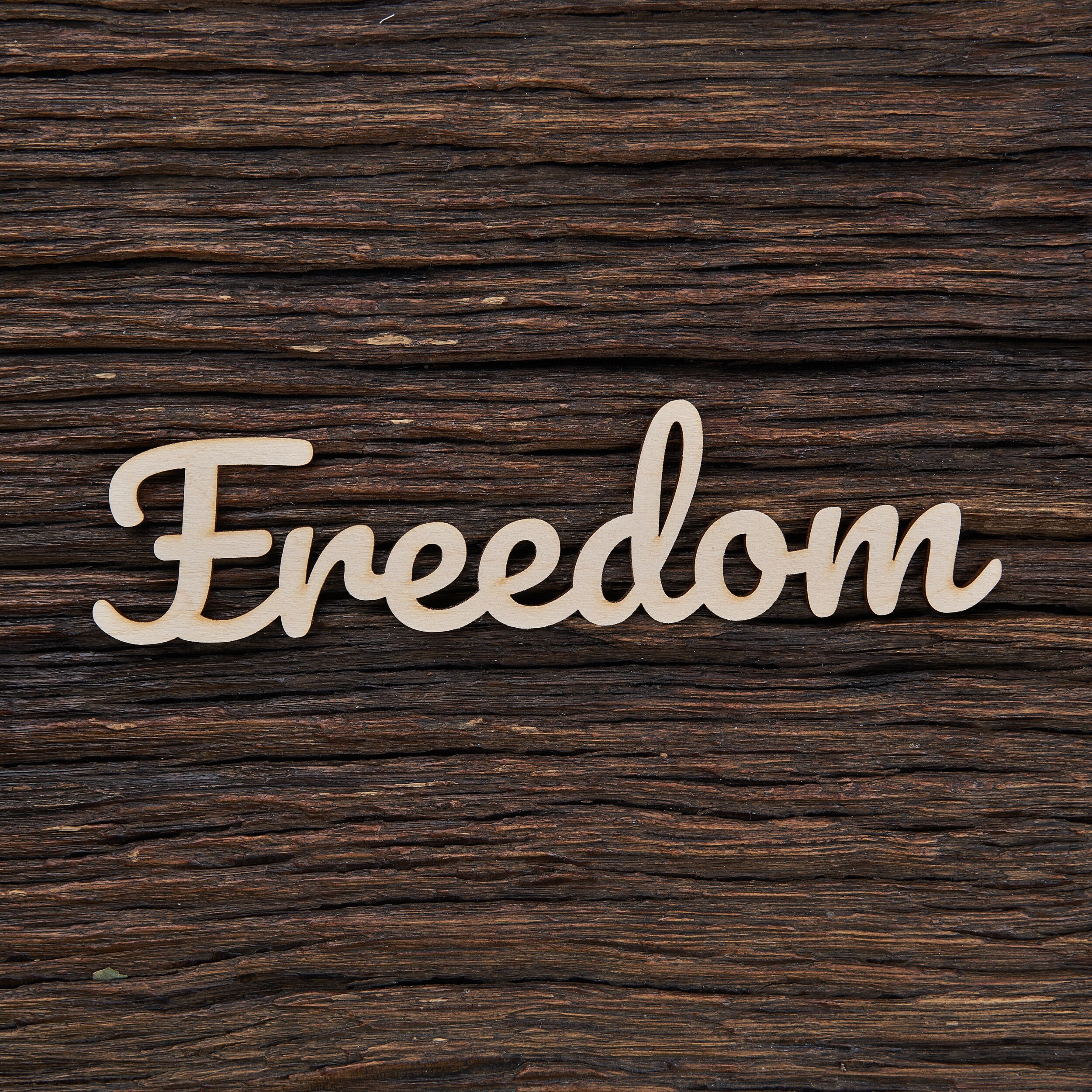Wooden Freedom Shape for Crafts and Decoration - Laser Cut - Freedom ...