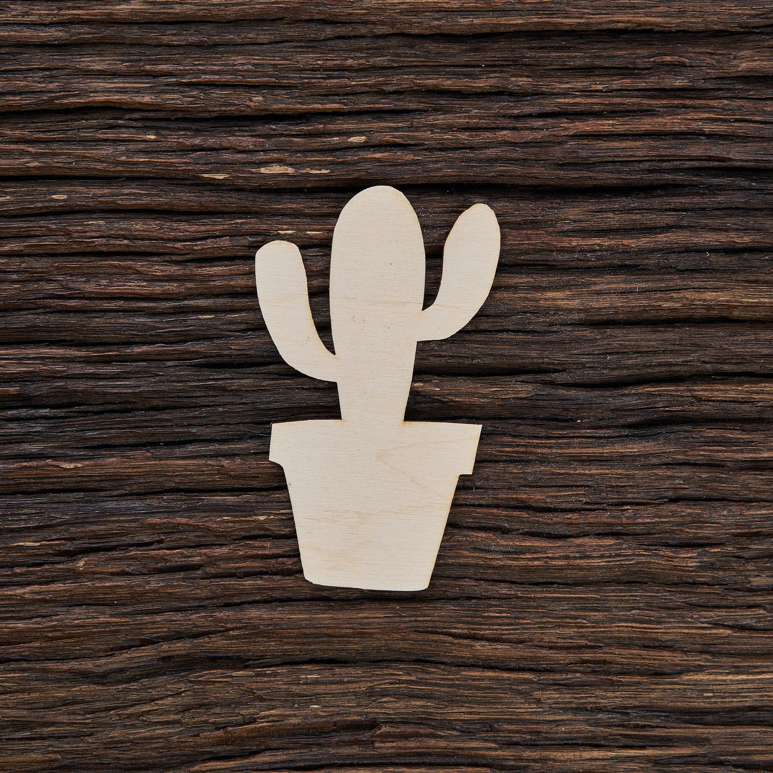 Wooden Cactus Shape for Crafts and Decoration - Laser Cut - Cactus Art ...