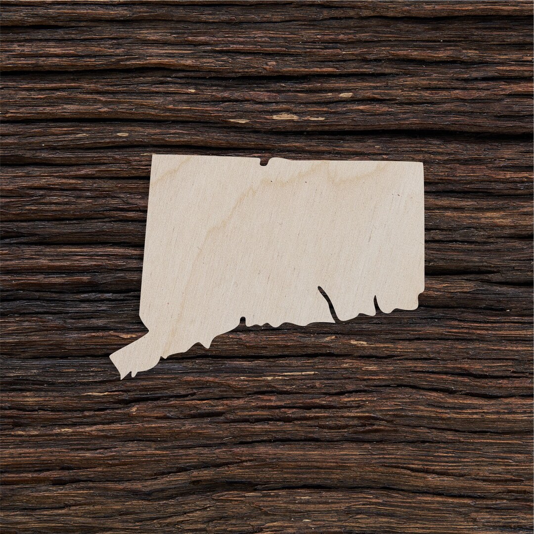 Wooden Connecticut State Shape for Crafts and Decoration - Laser Cut ...
