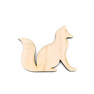 Wooden Sitting Fox Shape for Crafts and Decoration - Laser Cut - Foxes ...