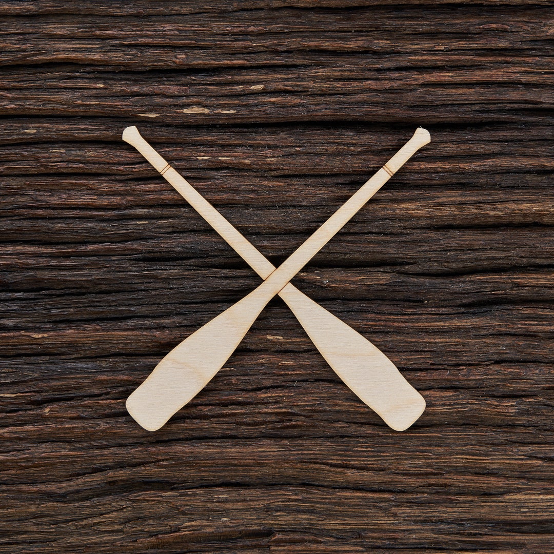 Wooden Crossed Oars Shape for Crafts and Decoration - Laser Cut - Oars ...