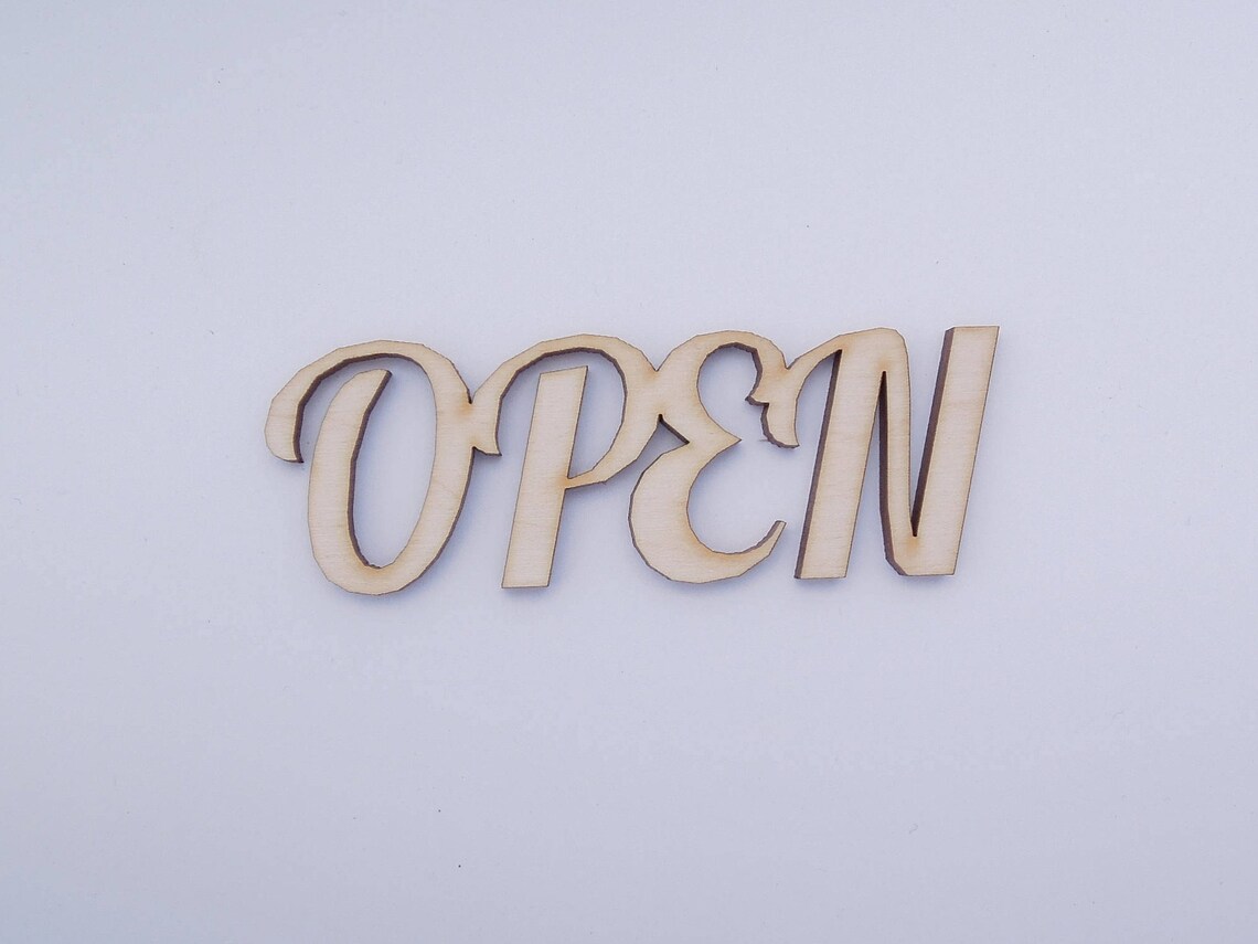 Wooden Open Closed Sign for Crafts Laser Cut Open Sign | Etsy