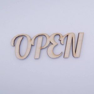 Wooden Open Closed Sign for Crafts - Laser Cut - Open Sign - Business ...