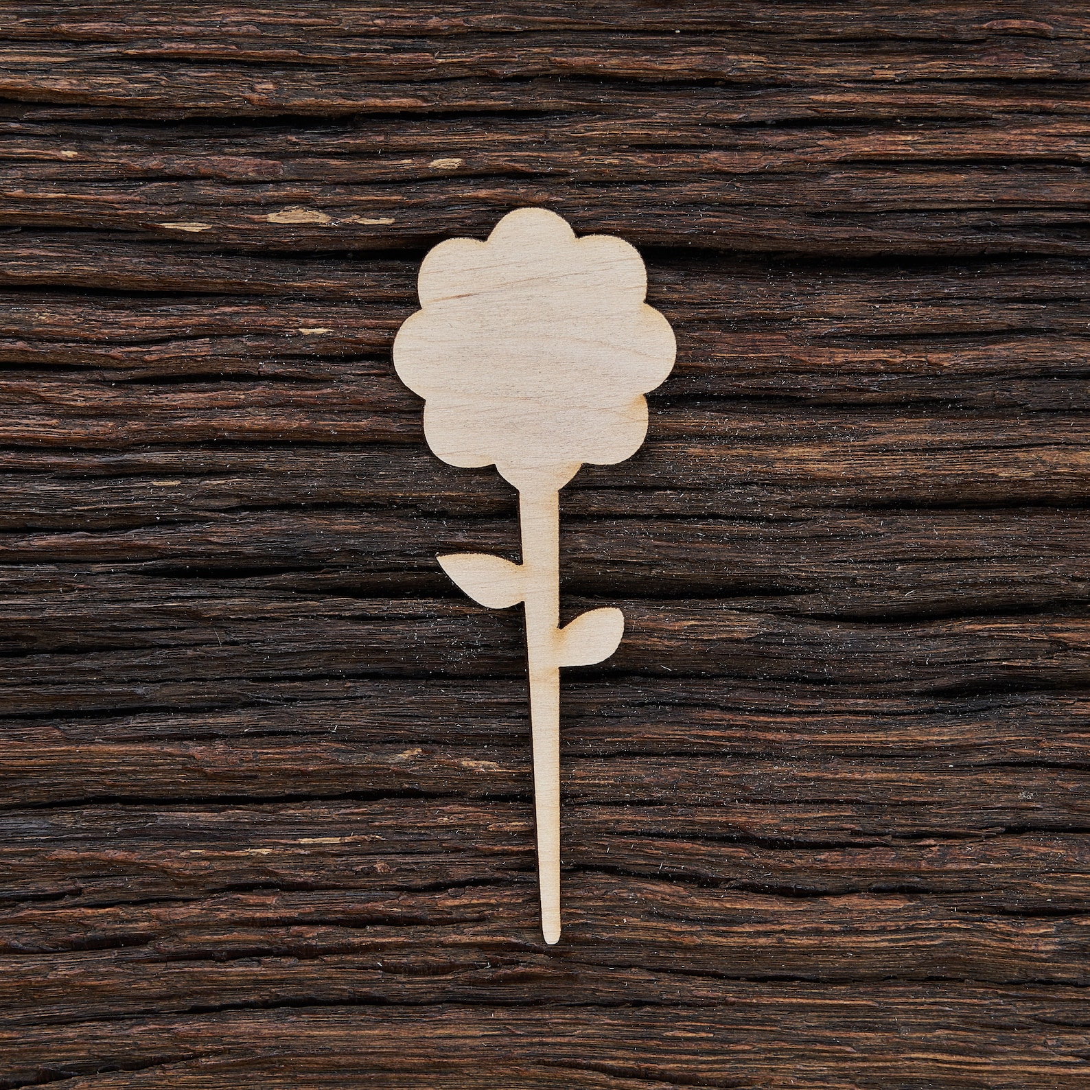 Wooden Plant Marker Flower Shape for Crafts and Decoration - Laser Cut ...