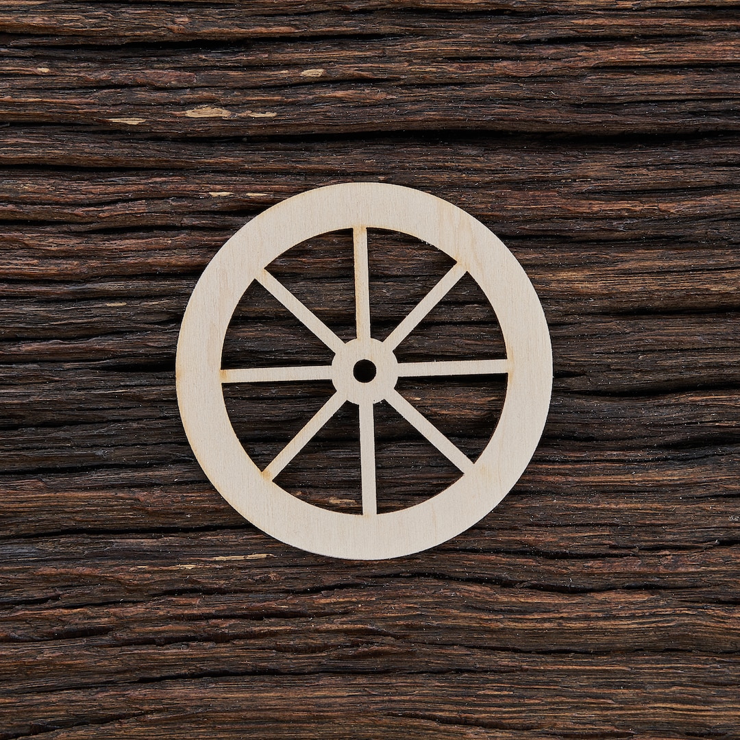 Wooden Cart Wheel Shape for Crafts and Decoration - Laser Cut - Wagon ...