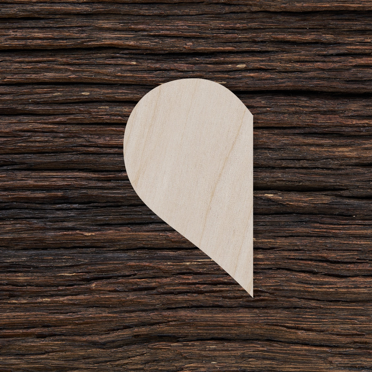 Houten half hart voor ambachten en decoraties Half Heart - Etsy Nederland