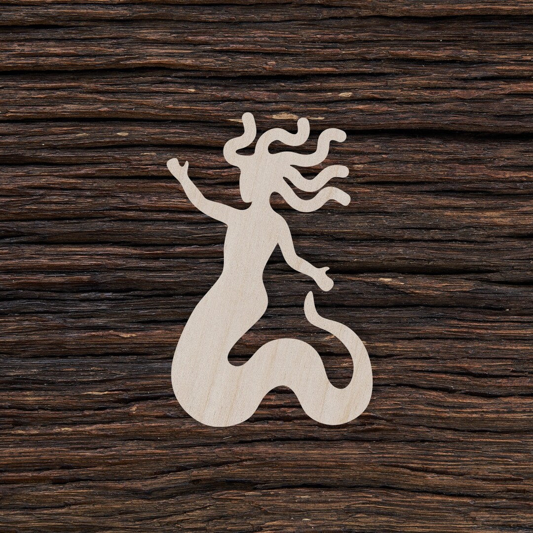 Wooden Medusa for Crafts and Decorations - Medusa Shape - Medusa Magnet ...