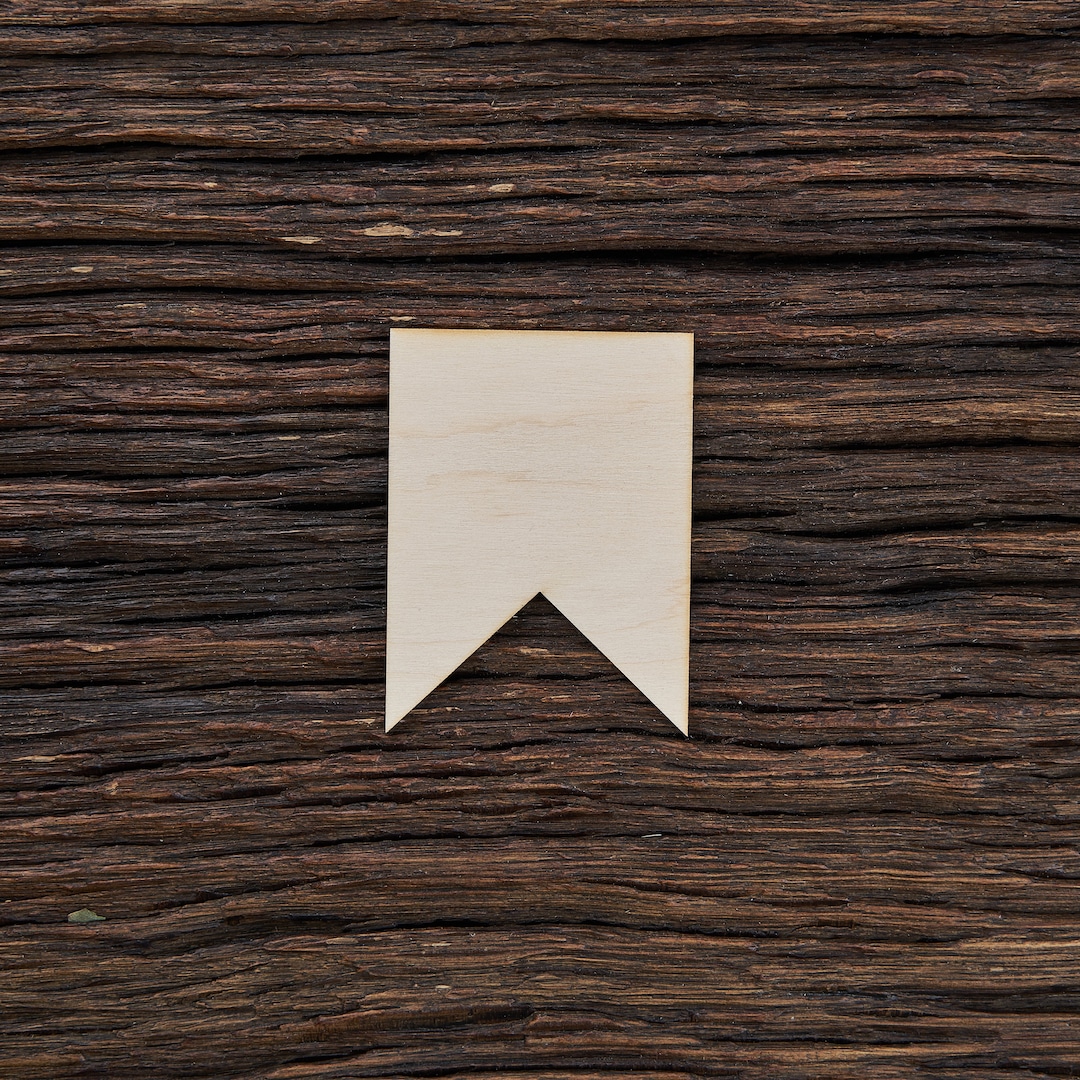 Wooden Banner Flag Shape for Crafts and Decoration - Laser Cut - Banner ...
