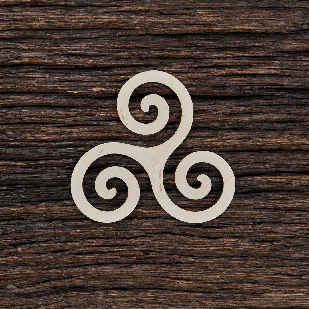 Wooden Triskele Shape for Crafts and Decoration - Laser Cut - Celtic ...