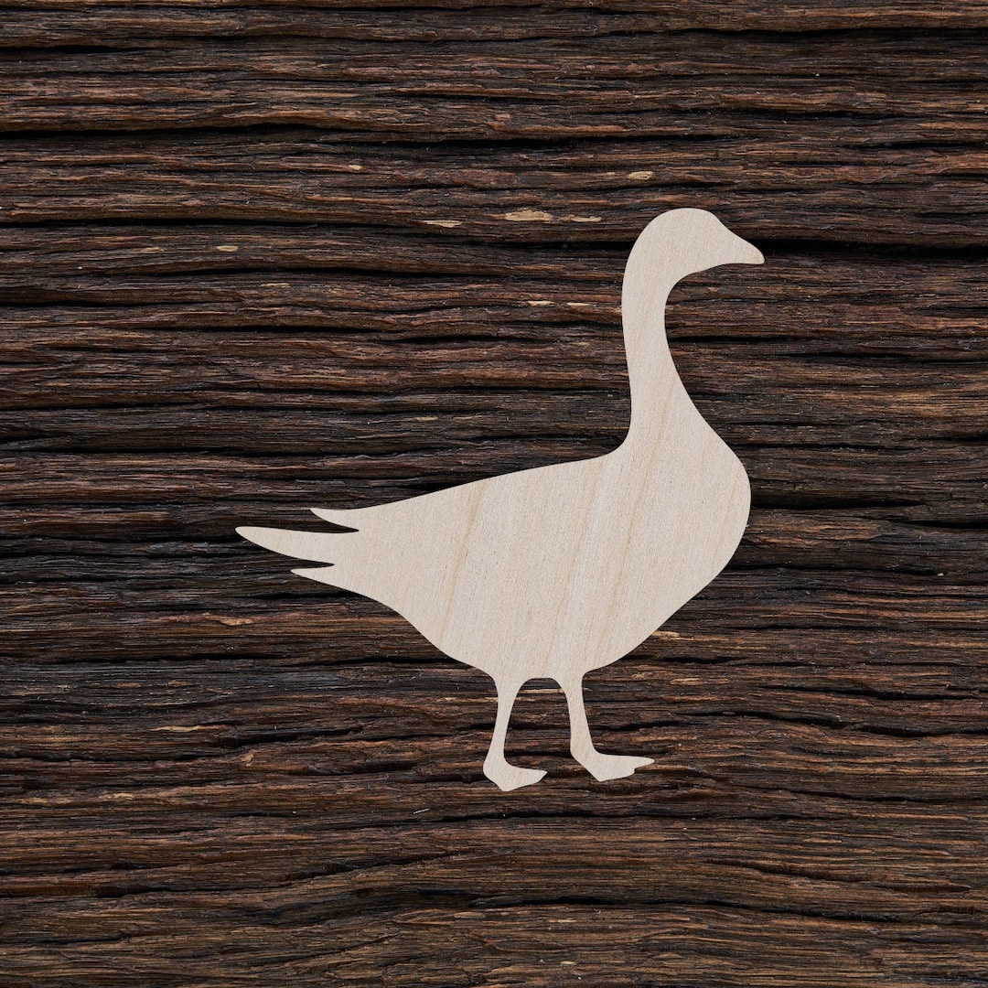 Wooden Goose for Crafts and Decorations - Goose Cut Out - Goose Shape ...