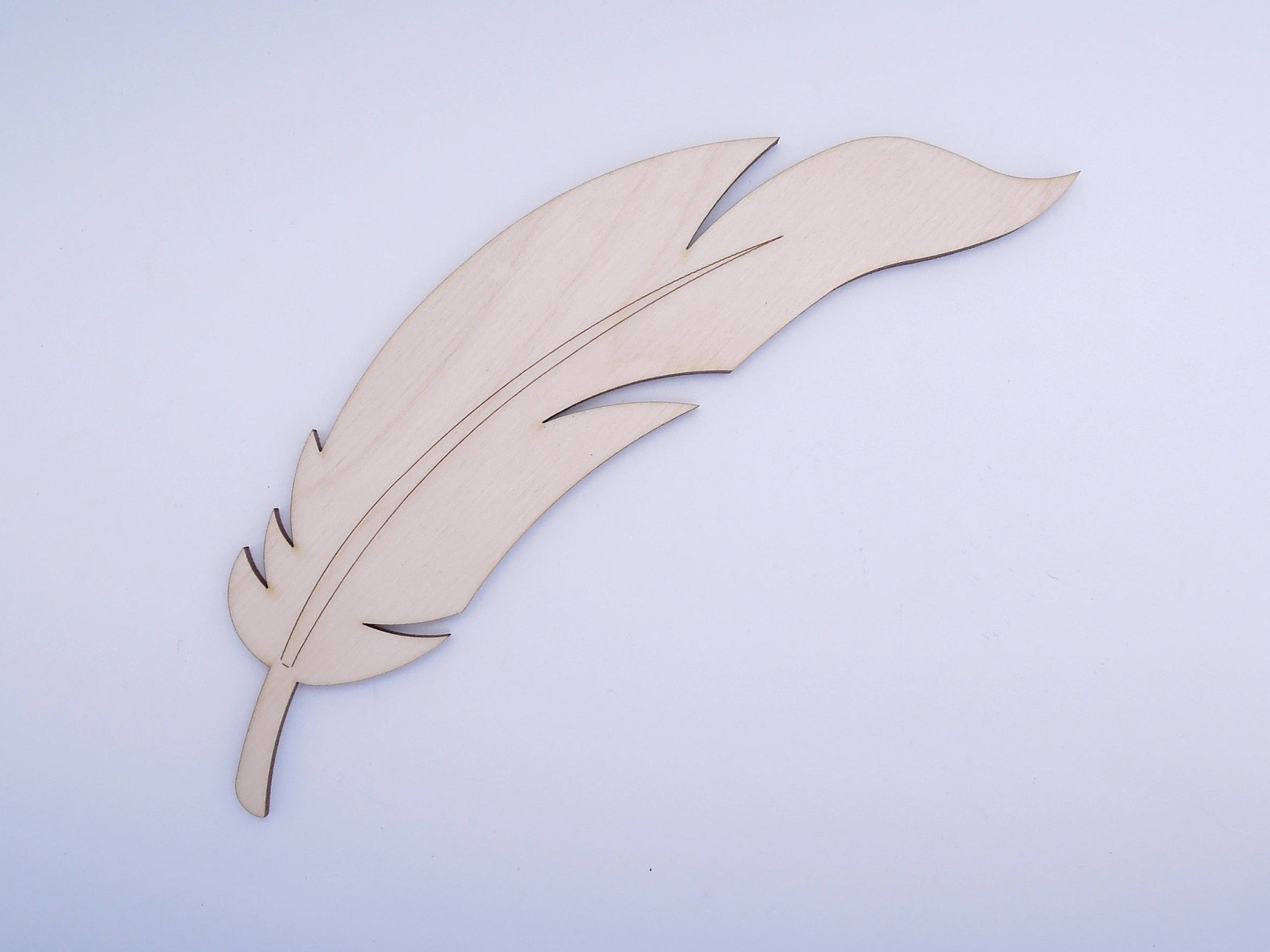 Wooden Feather Shape for Crafts Laser Cut Feather Shape | Etsy
