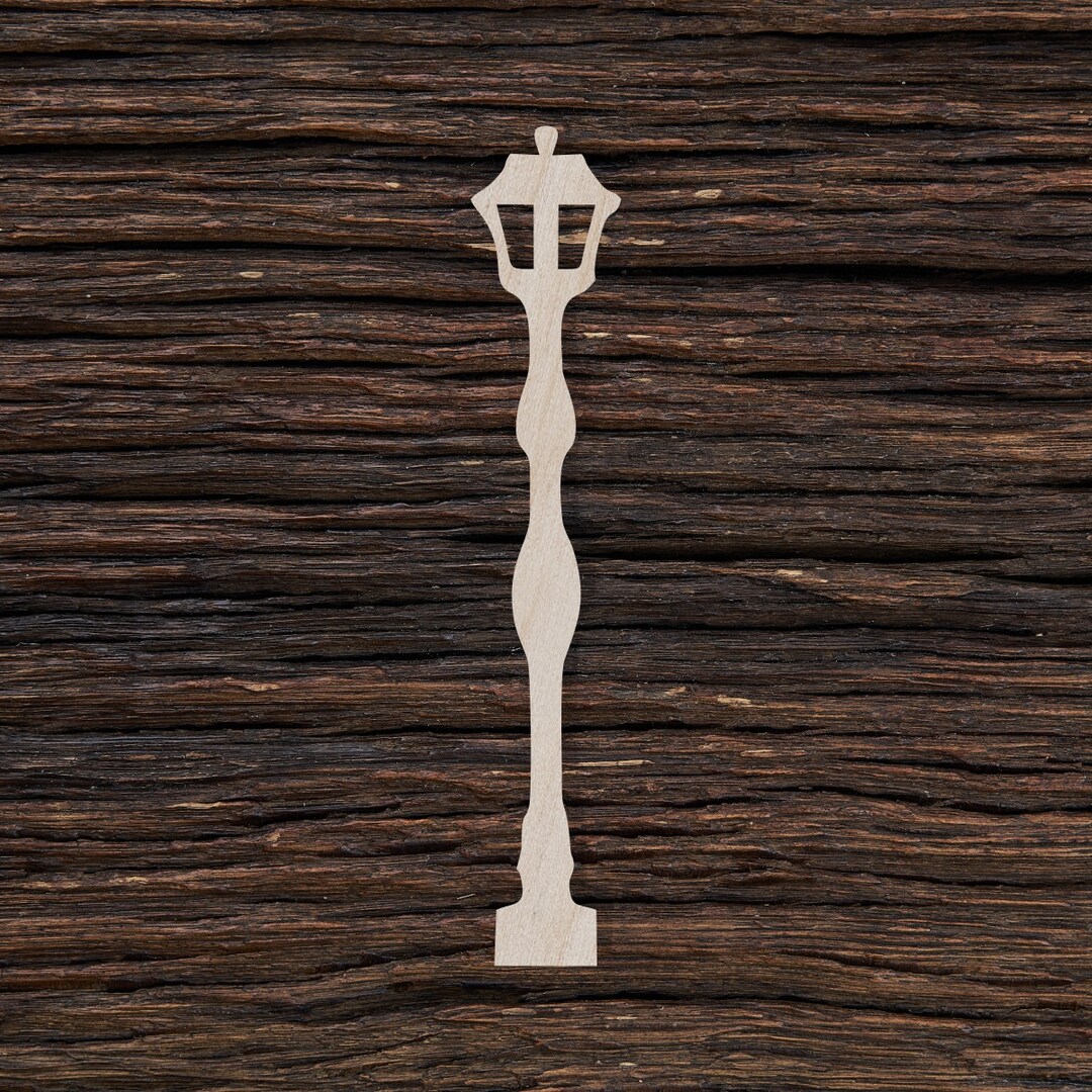Wooden Street Lamp Miniature for Crafts and Decorations - Street Lamp ...