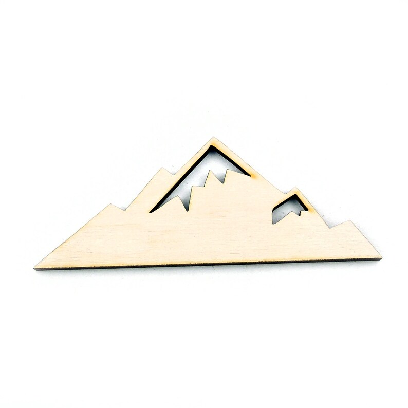 Wooden Mountain Shape for Crafts and Decoration Laser Cut | Etsy