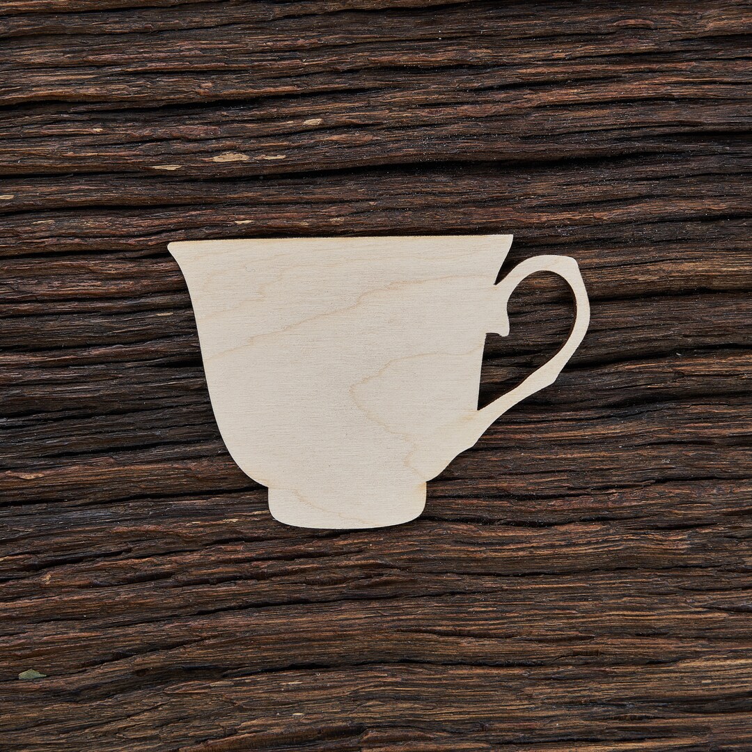 Wooden Tea Cup Shape for Crafts and Decoration - Laser Cut - Tea Party ...
