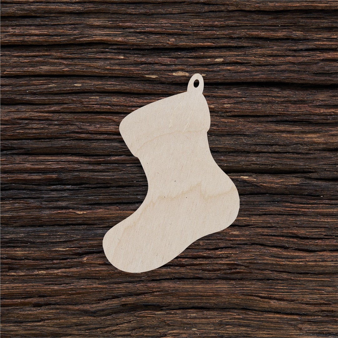 Wooden Christmas Stocking Shape for Crafts and Decoration - Laser Cut ...