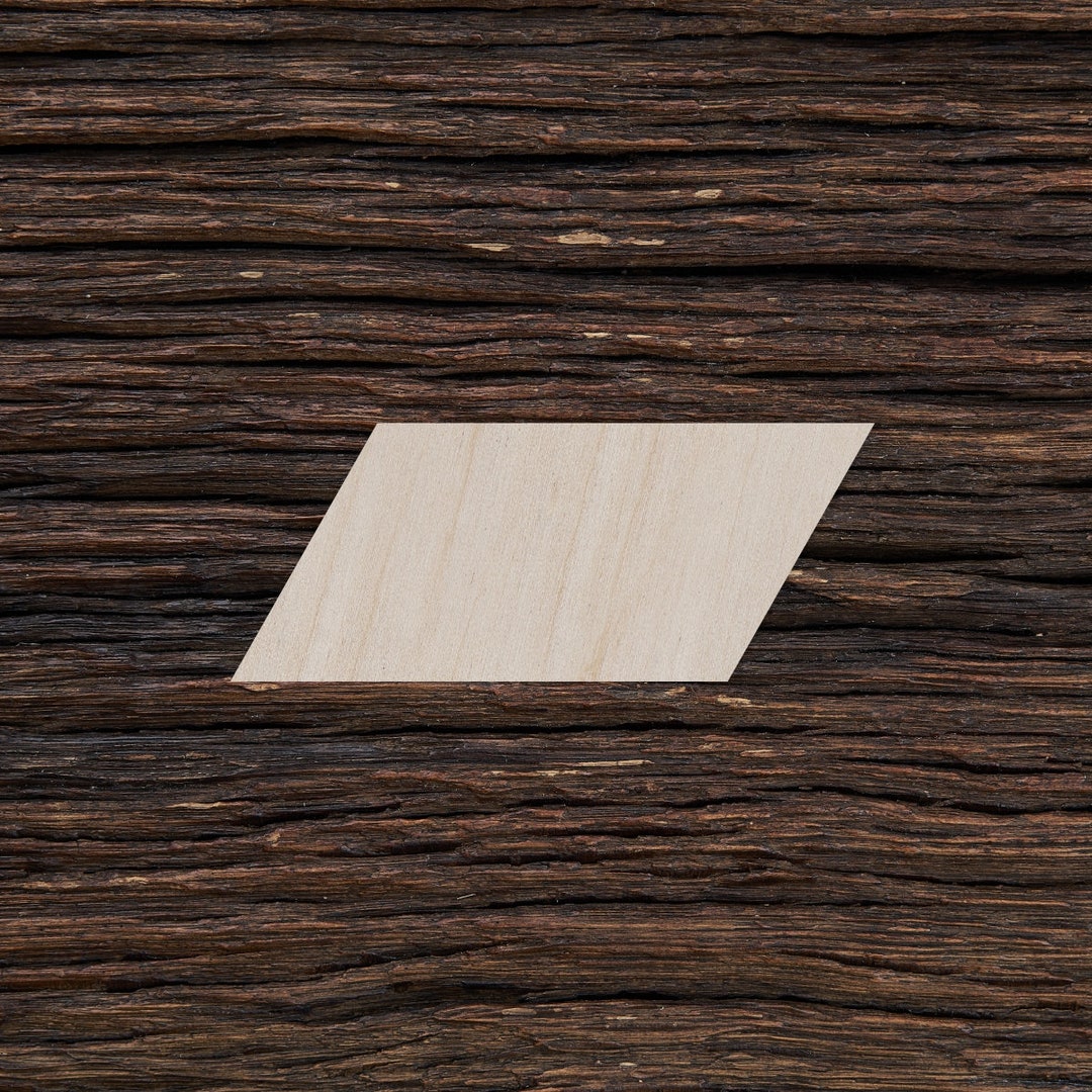 Wooden Parallelogram for Crafts and Decorations - Parallelogram Decor ...