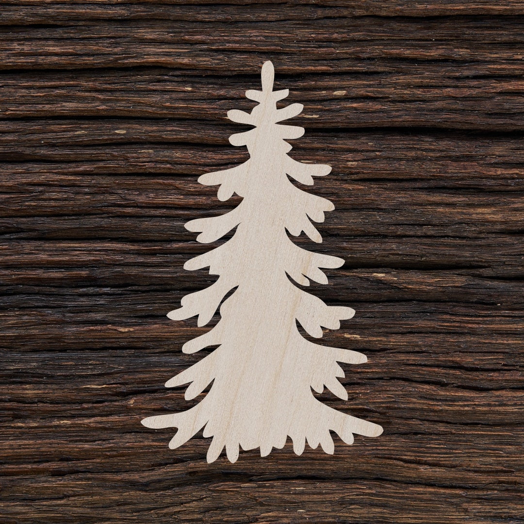 Wooden Spruce Tree for Crafts and Decorations - Spruce Tree Shape ...