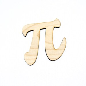 Wooden Pi Sign Shape for Crafts and Decoration - Laser Cut - Pi Symbol ...