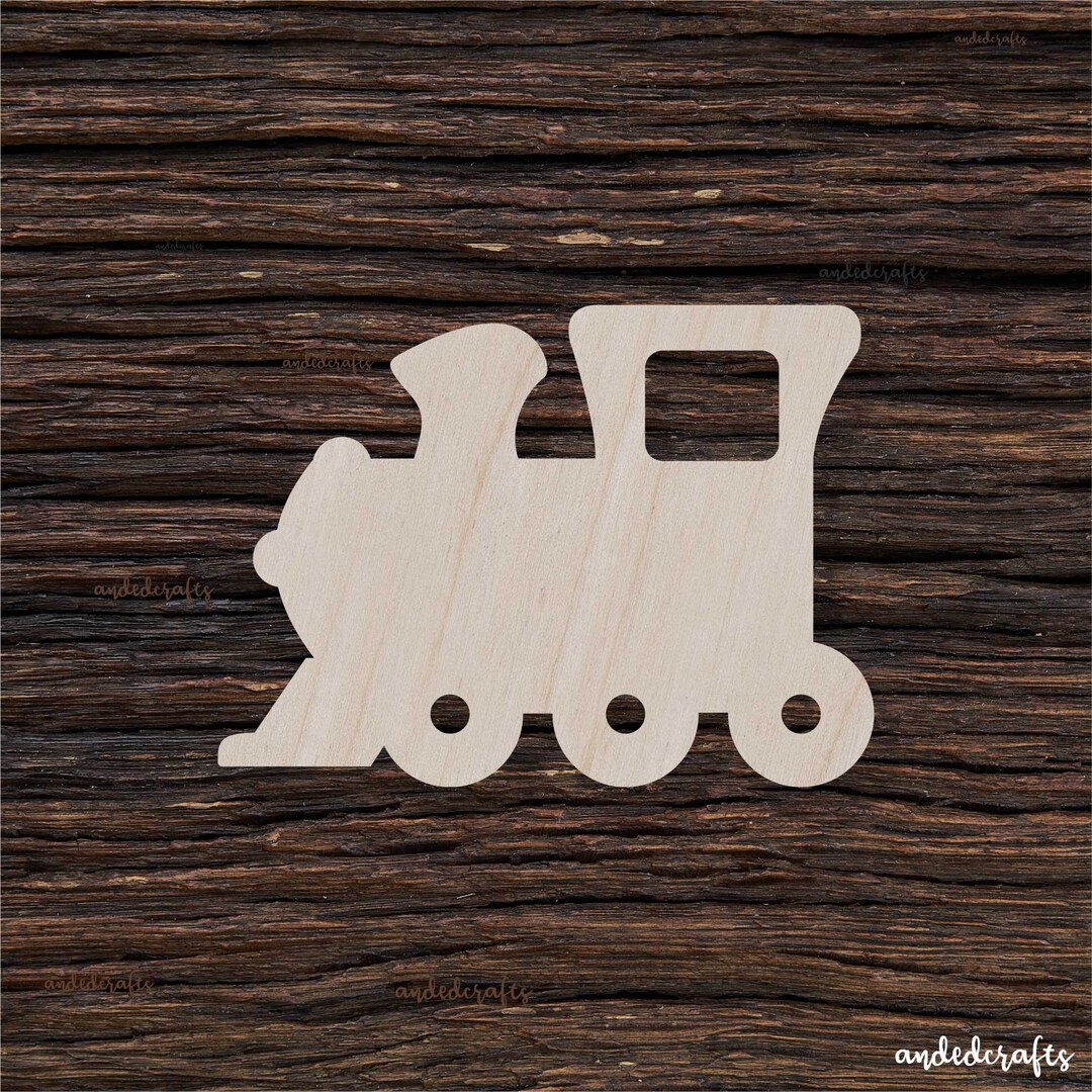 Wooden Train Shape for Crafts and Decoration - Laser Cut - Train Cutout ...