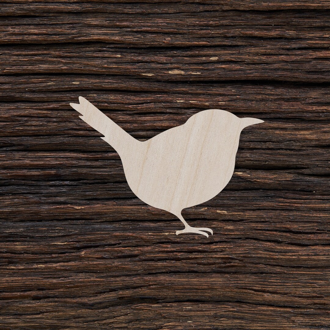 Wooden Wren for Crafts and Decorations - Wren Pendant - Wren Magnet ...