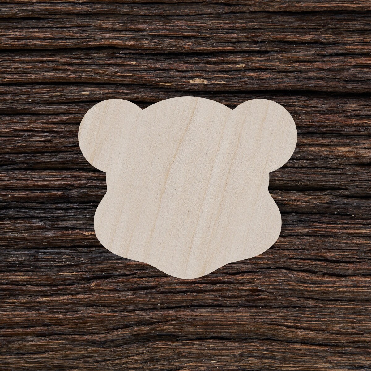Teddy Bear Head Teddy Head Decor Wooden Teddy Bear Head for Crafts and ...