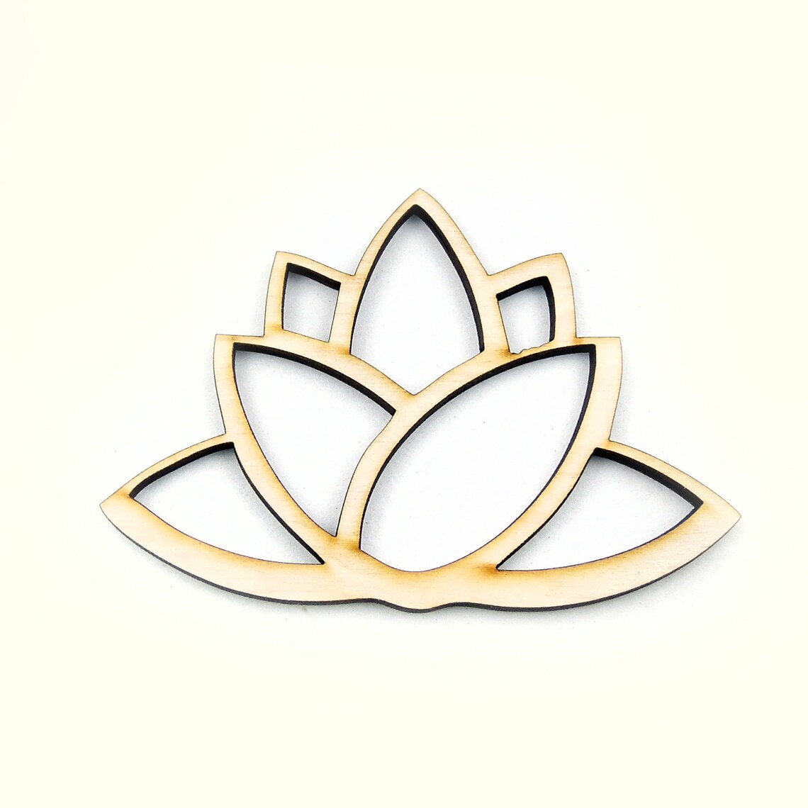 Wooden Lotus Shape For Crafts And Decoration Laser Cut | Etsy