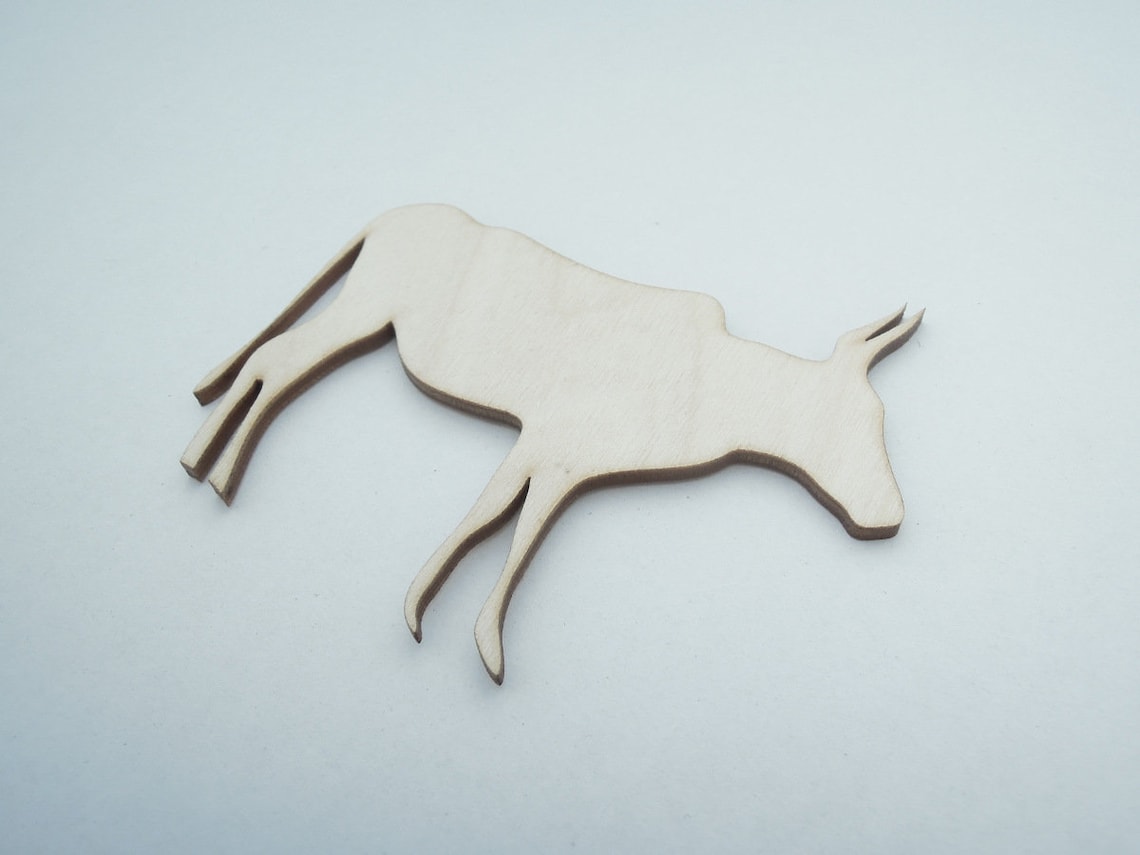 Wooden Wild Yak Shape for Crafts and Decoration - Laser Cut - Yak ...
