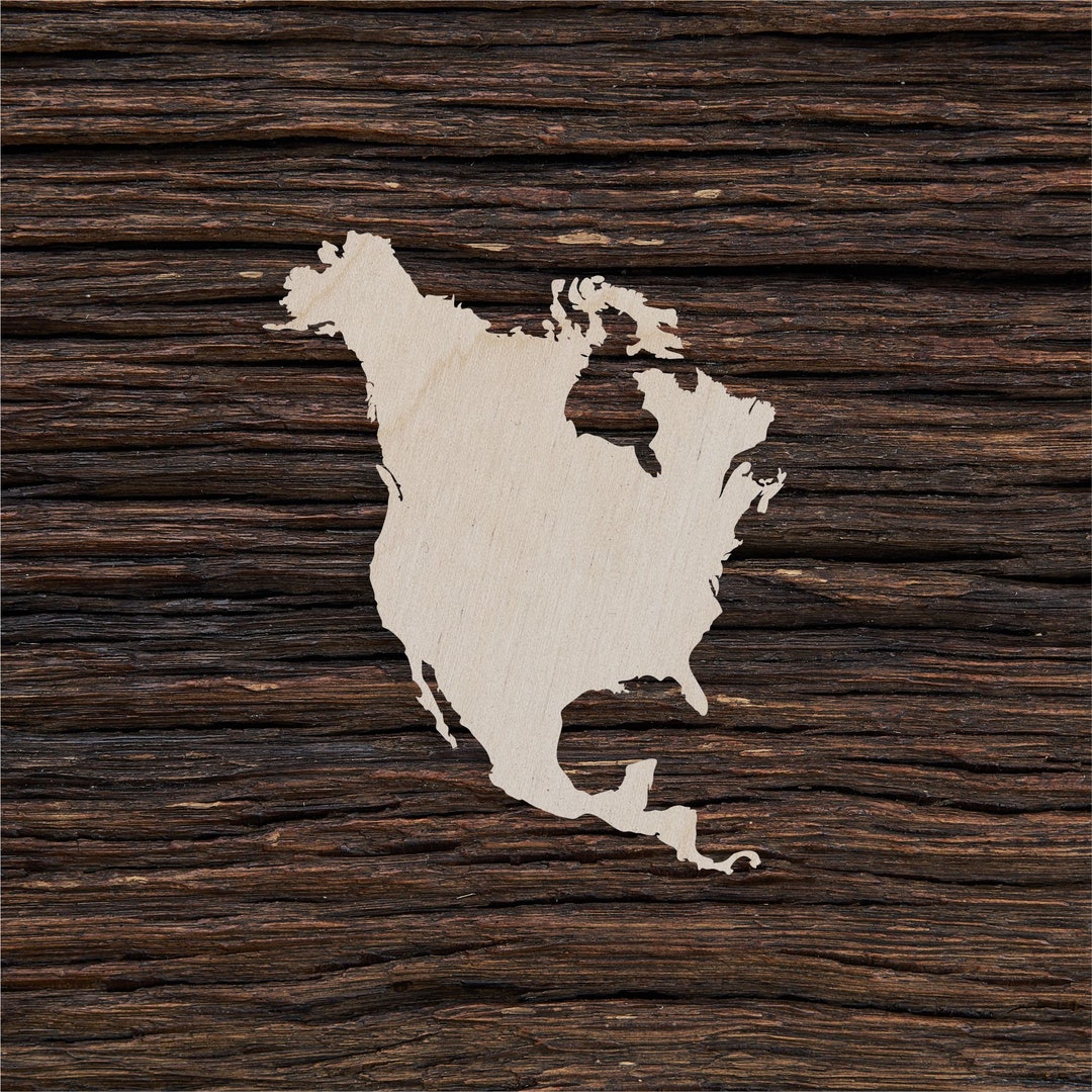 Wooden North America Shape for Crafts and Decoration - Laser Cut ...