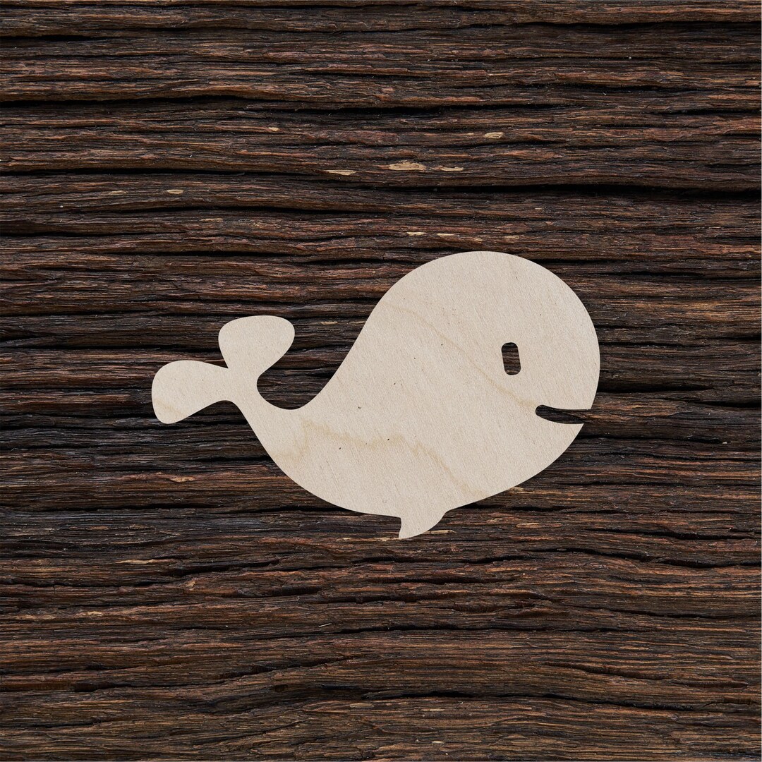 Wooden Cute Whale Shape for Crafts and Decoration - Laser Cut - Whale ...