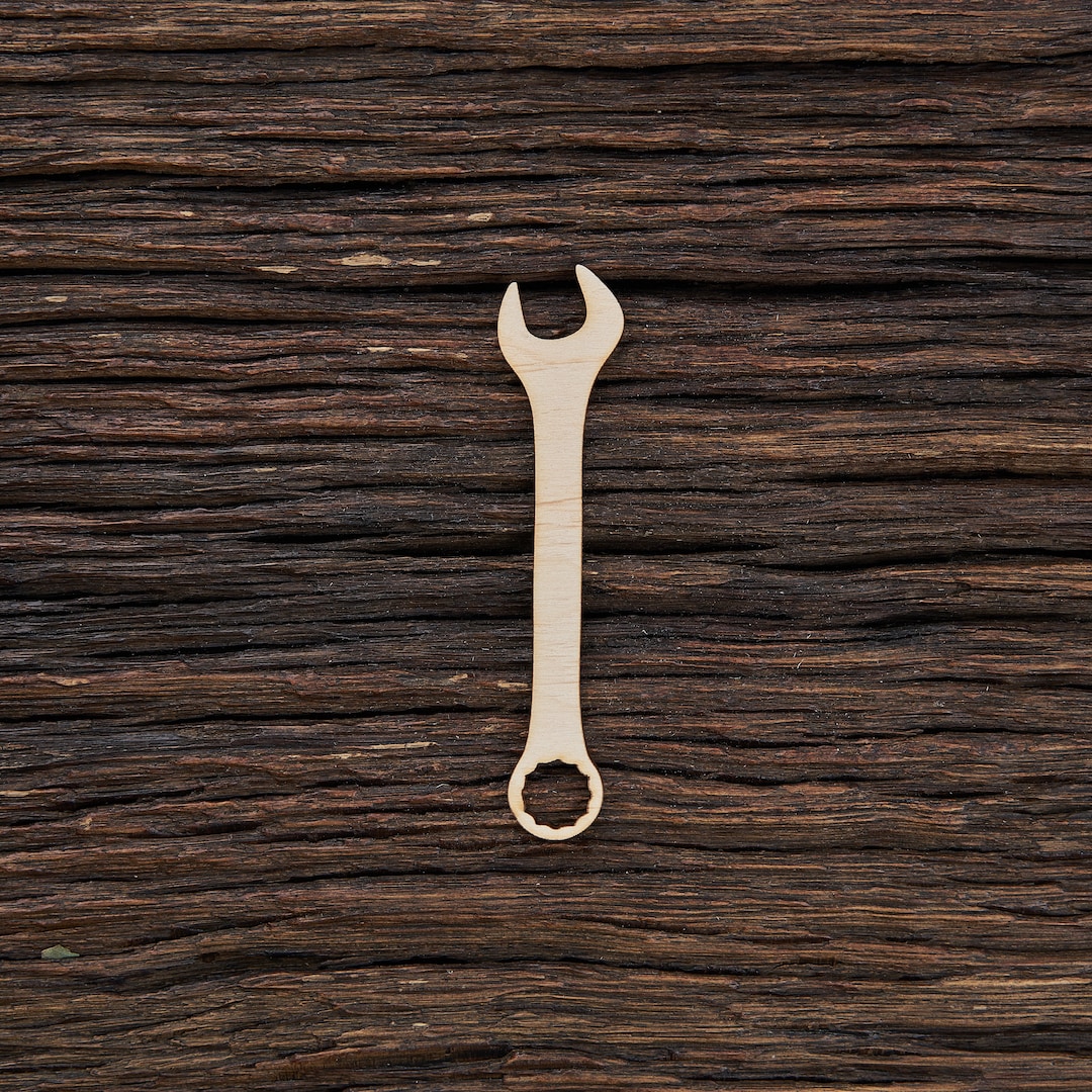 Wooden Wrench Shape for Crafts and Decoration - Laser Cut - Rustic ...